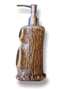 mountain mike's reproductions antler liquid pump dispenser - deer soap dispenser bathroom - liquid soap and shampoo bottle container - home decor bathroom storage - dispenser bottle for all liquids