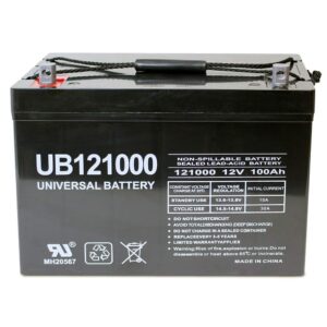 12v 100ah agm sealed lead acid battery ub121000 group 27