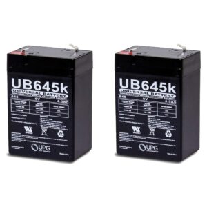 universal power group 6v 4.5ah sla battery replaces cp0660 gp645 lcr6v4p hk-3fm4.5-2 pack