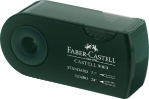 faber-castell f582800 double hole sharpener green