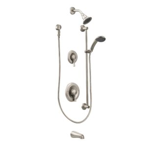 moen commercial m-dura classic brushed nickel positemp trim kit without valve, 2.5-gpm, t8343cbn