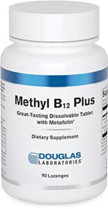 douglas laboratories methyl b12 plus | supports metabolism, energy, blood cell production, nervous system, and hormones* | 90 lozenges