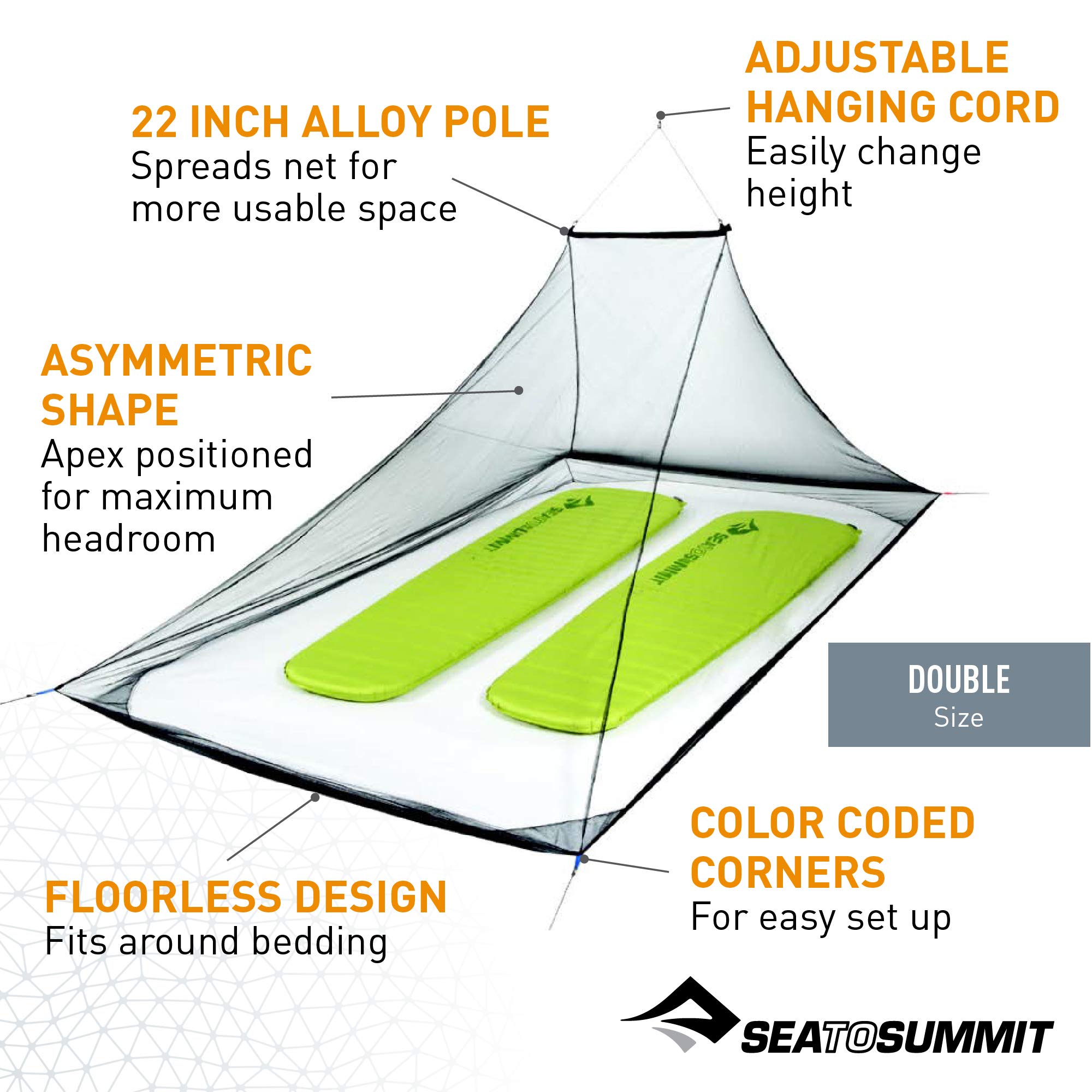 Sea to Summit Nano Pyramid Net Ultralight Shelter, Double