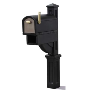 step2 mailmaster hudson mailbox, easy to install, large mailboxes for outside, heavy-duty, weather resistant, black