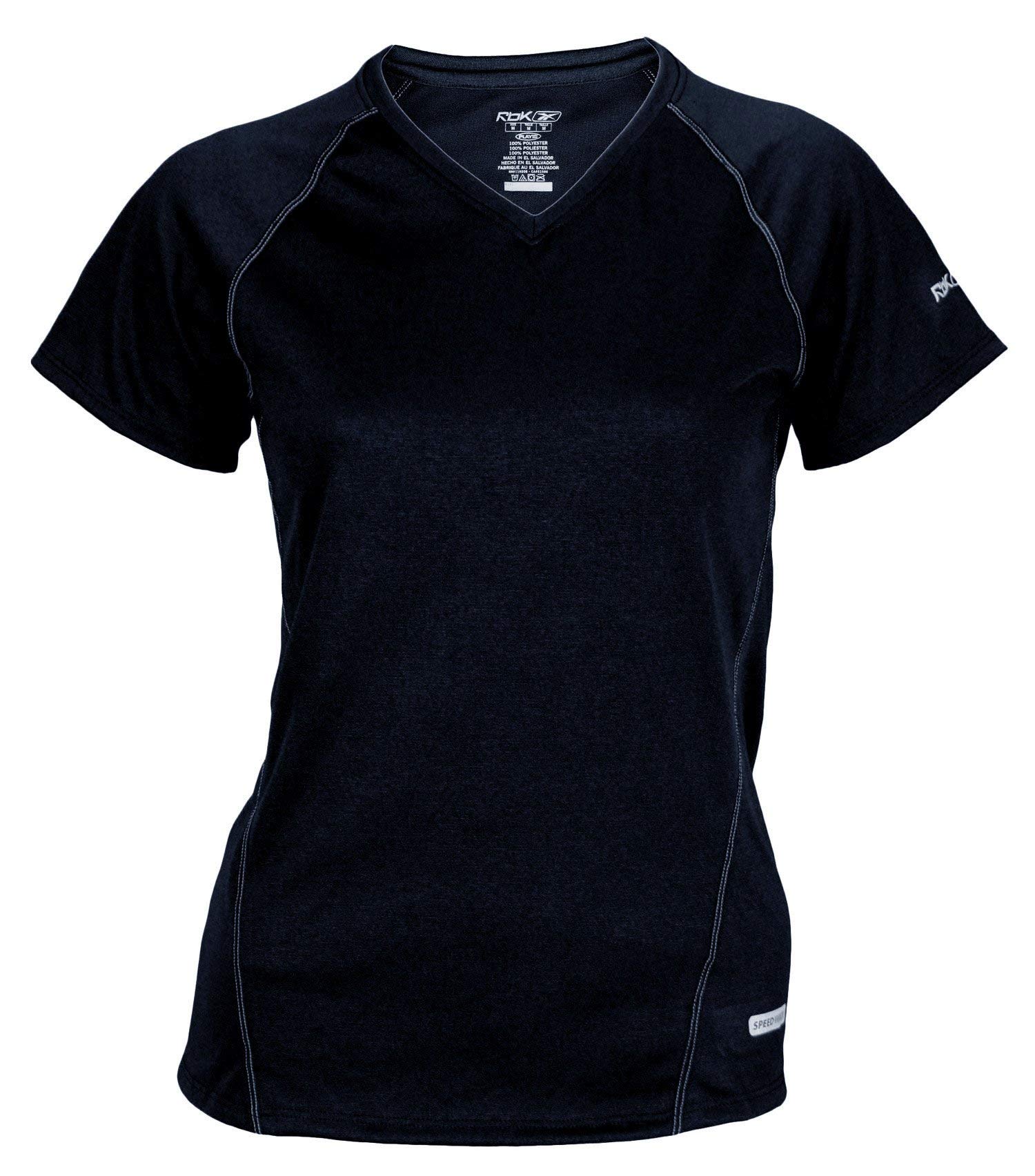 Reebok Speedwick Womens Athletic Fitted Tee (X-Large, Navy)