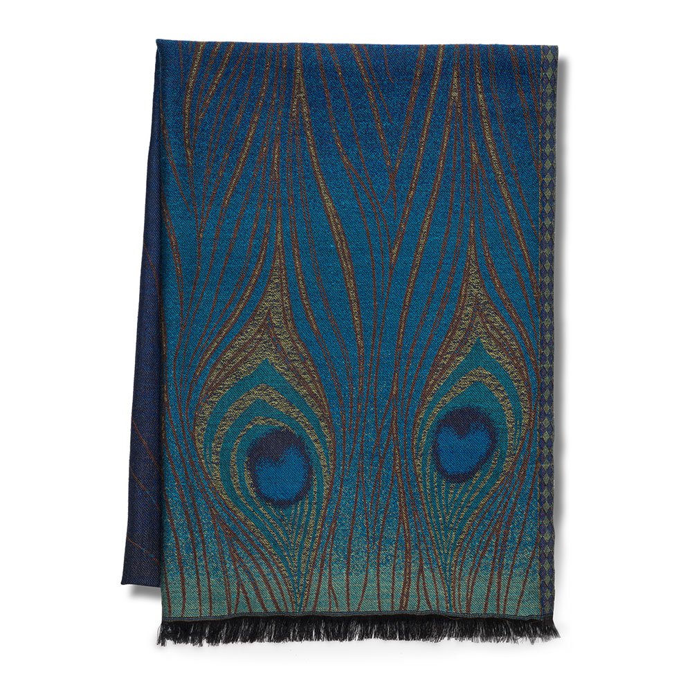 MMA Shawl Scarf Womens Shawls Warm Like Pashmina Scarf Wrap Evening or Day Peacock Design