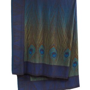 MMA Shawl Scarf Womens Shawls Warm Like Pashmina Scarf Wrap Evening or Day Peacock Design