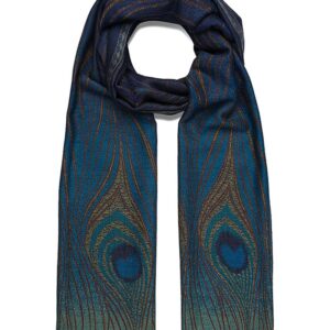 MMA Shawl Scarf Womens Shawls Warm Like Pashmina Scarf Wrap Evening or Day Peacock Design