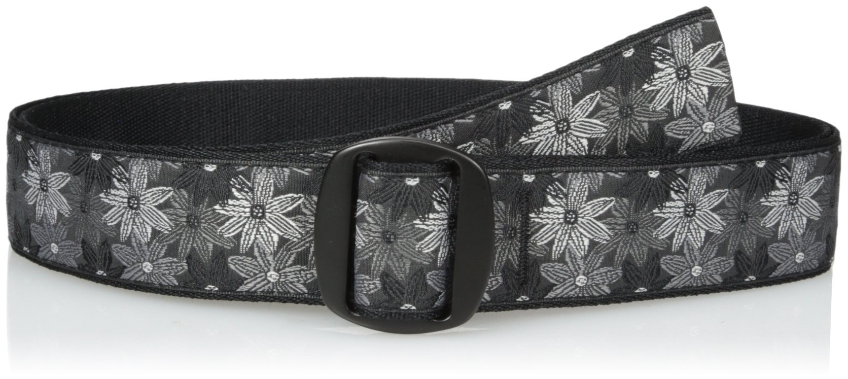 Bison Designs Women's Manzo Belt with Anodized Aluminum Buckle, Flower, Large/42-Inch