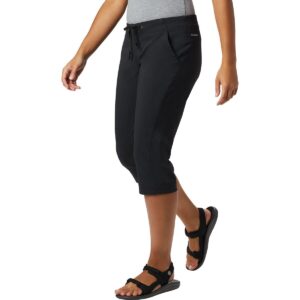 columbia women's anytime outdoor capri pants, black, 12x18