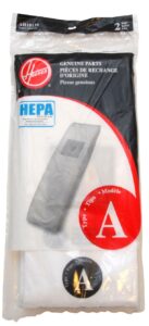 hoover type a hepa bag, 2-pack, ah10135 filter