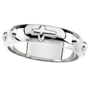 Bonyak Jewelry Sterling Silver Rosary Ring - Size 8