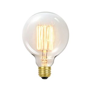 globe electric 60w vintage edison g30 vanity tungsten incandescent filament light bulb, e26 standard base, 245 lumens