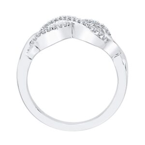 KATARINA Infinity Diamond Ring in Sterling Silver (1/8 cttw, I-J, SI) (Size-6)