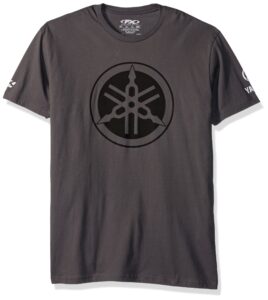 factory effex 16-88294 'yamaha' tuning fork t-shirt (charcoal, x-large)