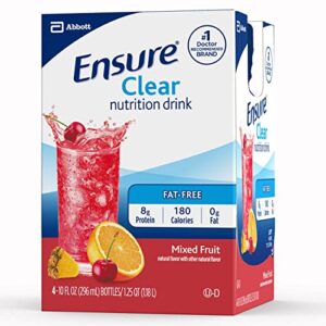 Ensure Clear Mixed Fruit Nutrition Drink, Fat Free, 12 Pack