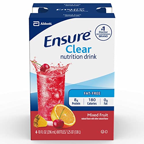 Ensure Clear Mixed Fruit Nutrition Drink, Fat Free, 12 Pack