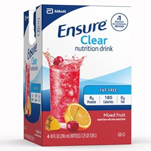 Ensure Clear Mixed Fruit Nutrition Drink, Fat Free, 12 Pack