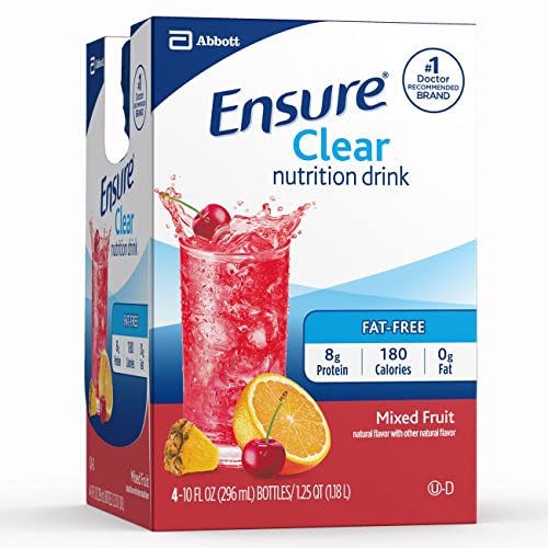 Ensure Clear Mixed Fruit Nutrition Drink, Fat Free, 12 Pack