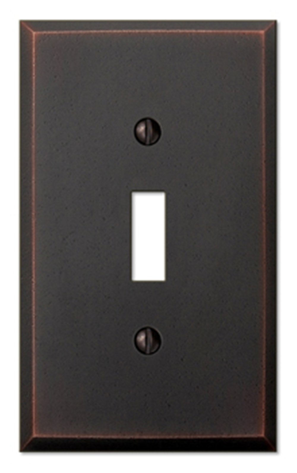 Amerelle Manhattan Single Toggle Cast Metal Wallplate in Aged Bronze