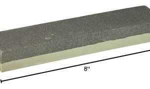 Winco SS-821 Combination Sharpening Stone, 8-Inch by 2-Inch by 1-Inch,Medium,Black, Gray