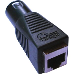 dmx-5xm-cat5 5-pin xlr male to rj45 adapter-by-tecnec