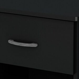 South Shore Libra 1-Drawer Nightstand-Pure Black