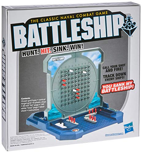 BATTLESHIP Hasbro Gaming: Battleship Classic Board Game Strategy Game Ages 7 and Up For 2 Players