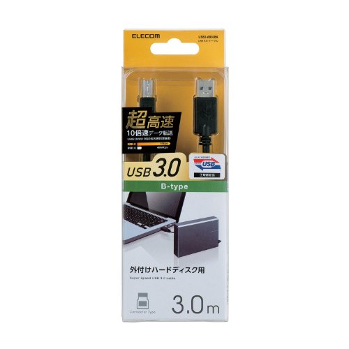 Elecom USB cable USB3AB30BK