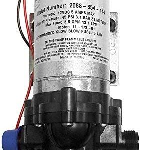 Precitrade Shurflo 2088-554-144 Fresh Water Pump, 12 Volts, 3.5 Gallons Per Minute, 45 Psi