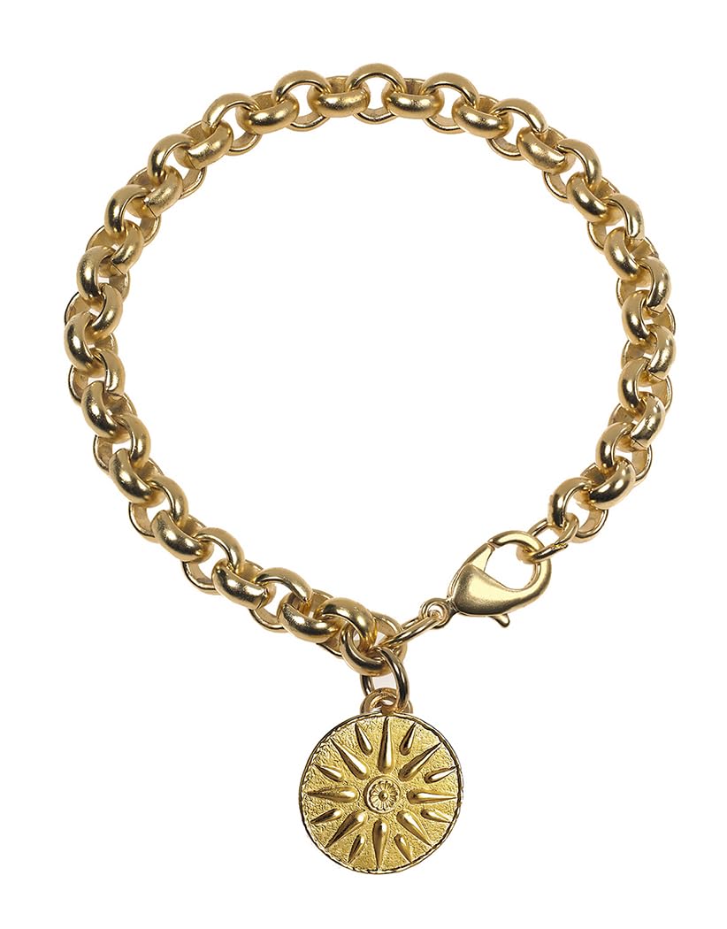 MADE IN USA - The Greek Macedonian Star 2-sided Charm Bracelet, From ILANET Museum Store