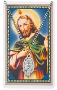 st jude prayer card set catholic saint christian pendant medal