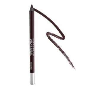 urban decay 24/7 glide-on waterproof eyeliner pencil (demolition - deep brown matte), smudge-proof, transfer-proof, long-lasting colored eye liners, hydrating vitamin e, cruelty-free - 0.04 oz