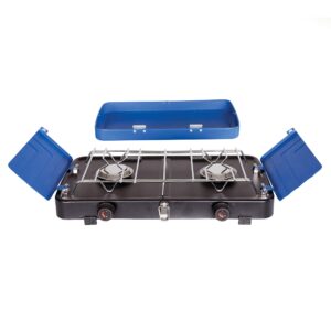 Stansport 2-Burner Regulated Propane Stove (203-93-50) 10" L x 18" W x 4" H