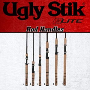 Ugly Stik 7’ Elite Spinning Rod, Two Piece Spinning Rod, 6-14lb Line Rating, Medium Rod Power, Fast Action, 1/4-5/8 oz. Lure Rating