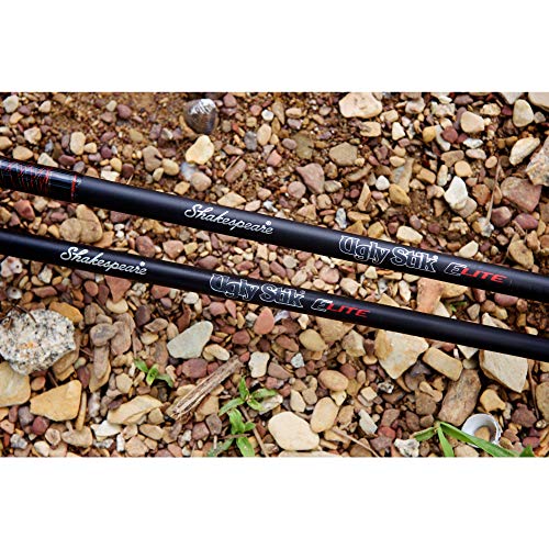 Ugly Stik 7’ Elite Spinning Rod, Two Piece Spinning Rod, 6-14lb Line Rating, Medium Rod Power, Fast Action, 1/4-5/8 oz. Lure Rating