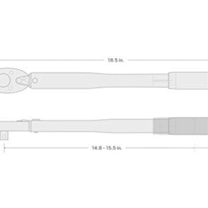 TEKTON 1/2 Inch Drive Micrometer Torque Wrench (10-150 ft.-lb.) | 24335