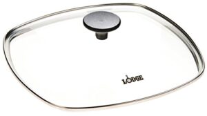 lodge square glass cover lid, 10.5-inch, clear