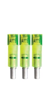 lumenok easton carbon flat bolt end (3-pack), green