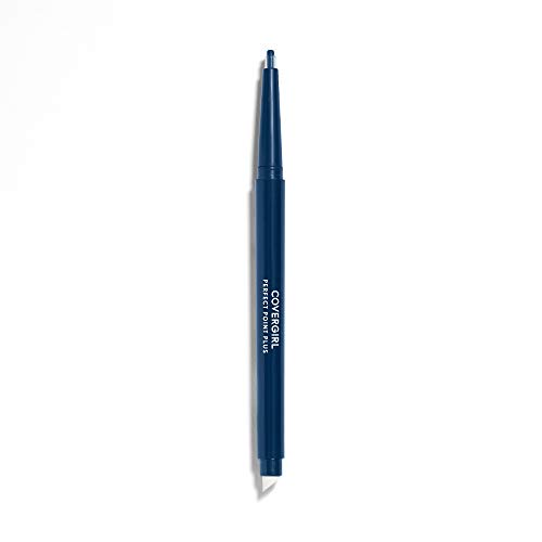 CoverGirl Perfect Point Plus Eyeliner Pencil, Midnight Blue, Long-Lasting, Versatile Navy Eyeliner, Soft Smudging Tip, No Sharpening Needed, Pack of 1