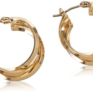 Anne Klein "Classics" Gold-Tone 3 Ring Hoop Earrings