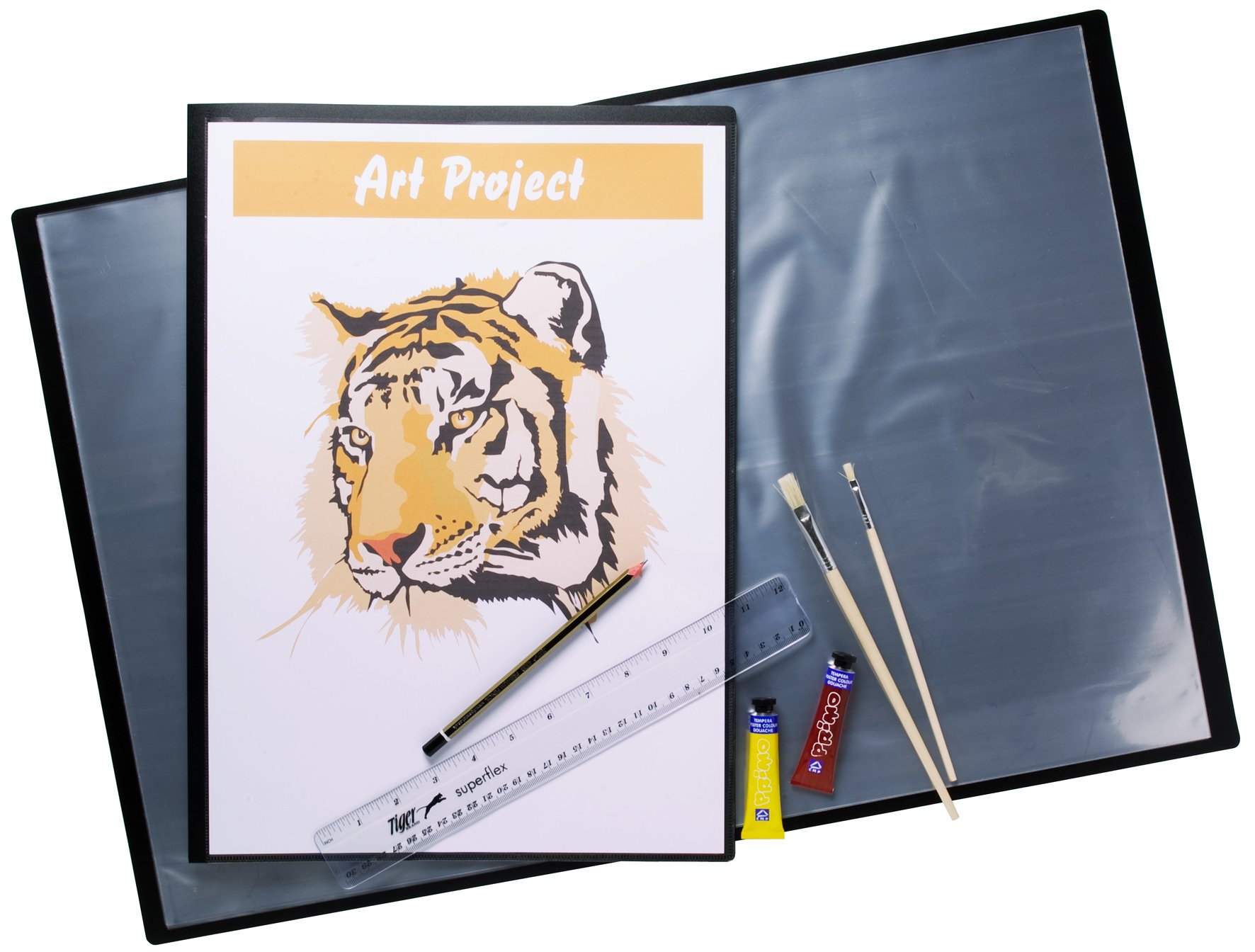 Tiger 40 A2 Pocket Presentation Display Book - Black