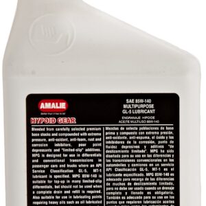 Amalie (73156-56) API GL-5 Certified 85W-140 Hypoid Multi-Performance Gear Oil - 1 Quart