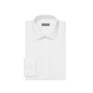 Van Heusen mens Regular Fit Poplin Solid Spread Collar dress shirts, White, 17.5 Neck 36 -37 Sleeve X-Large US