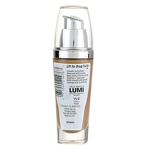 L'Oreal Paris True Match Lumi Healthy Luminous Makeup, W4 Natural Beige, 1 fl; oz.