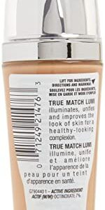 L'Oreal Paris True Match Lumi Healthy Luminous Makeup, W4 Natural Beige, 1 fl; oz.