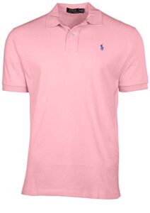 polo ralph lauren men custom fit pony logo t-shirt (m, carmel pink)