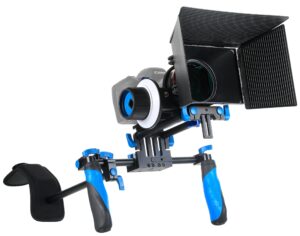 morros professional dslr rig with follow focus and matte box for all dslr cameras and video camcorders