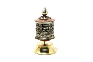 thamelmart 4 inch height very artistic stand tibetan prayer wheel om mane padme hum hand crafted in nepal