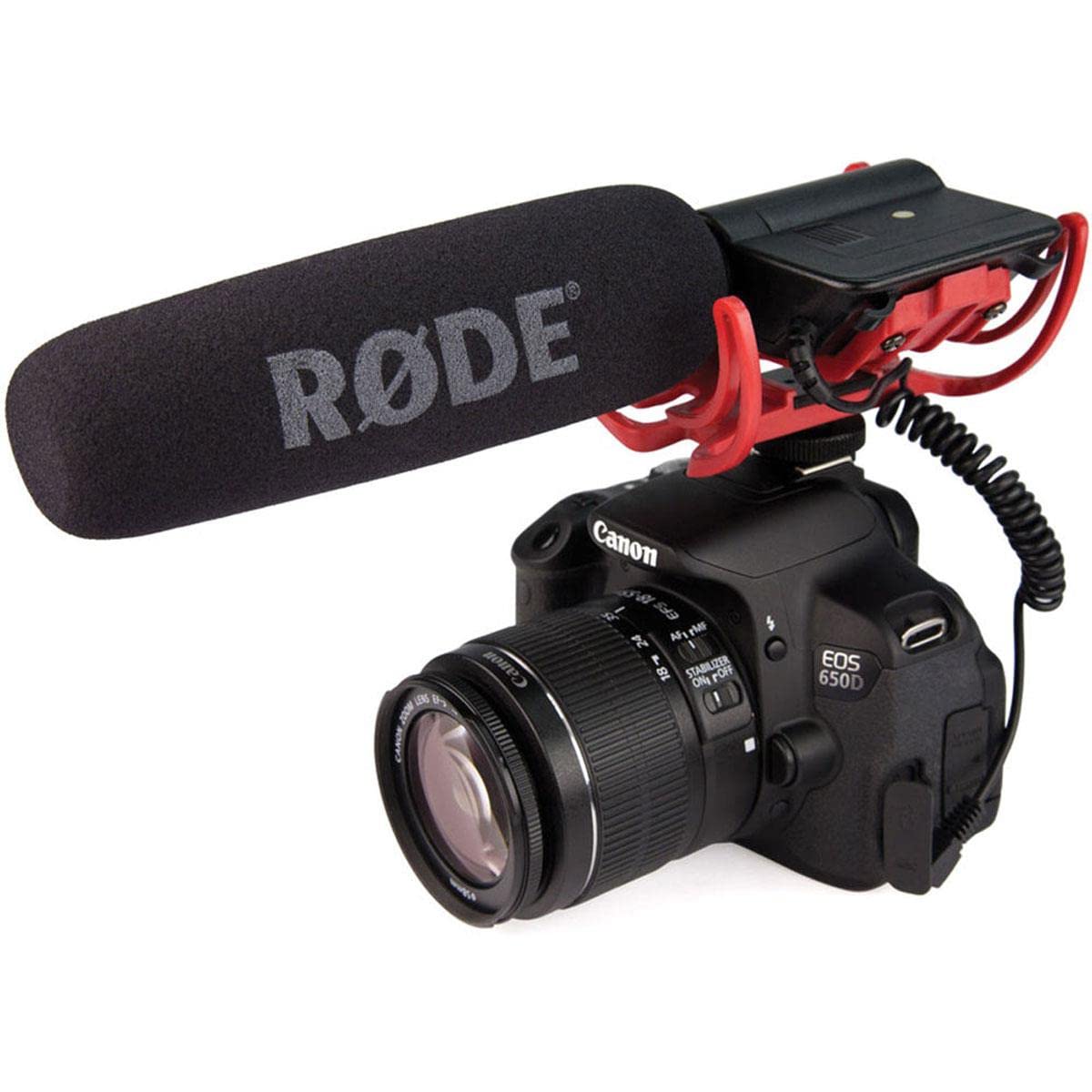 Rode VideoMic Camera-Mount Shotgun Microphone with Rycote Lyre Shock Mounting, Black